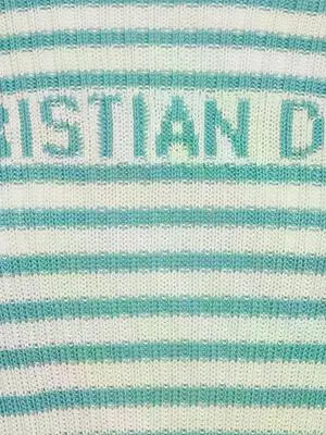 Dior Dioriviera Striped Rib-knit T-shirt - White