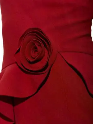 ROTATE BY BIRGER CHRISTENSEN Long Flower Strapless Maxi Dress