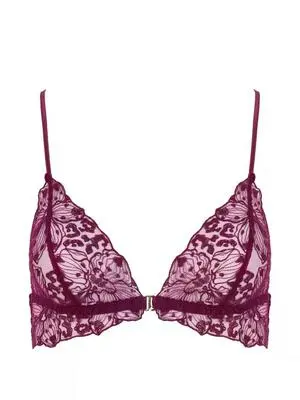 FLEUR OF ENGLAND Floral-lace Bra - Red