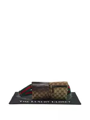 Gucci Gg Web Belt Bag - Neutrals