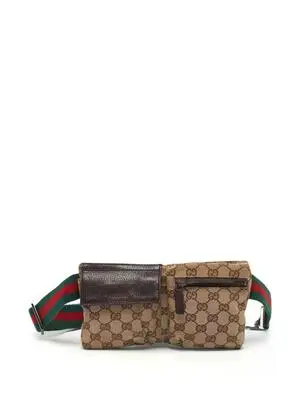 Gucci Gg Web Belt Bag - Neutrals