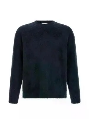 ROBERTO COLLINA Gauze-finish Crew-neck Sweater - Blue