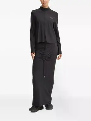 SPORTALM Maxi Ruched Drawstring Skirt - Black