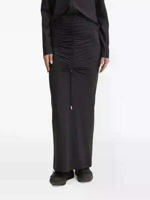 SPORTALM Maxi Ruched Drawstring Skirt - Black