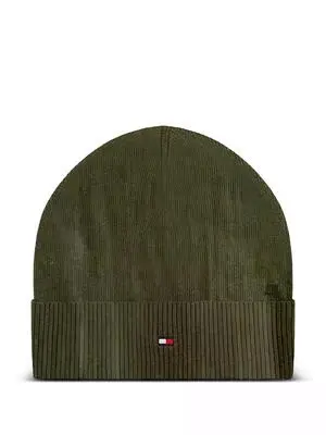 Tommy Hilfiger Flag-detail Beanie Hat - Green