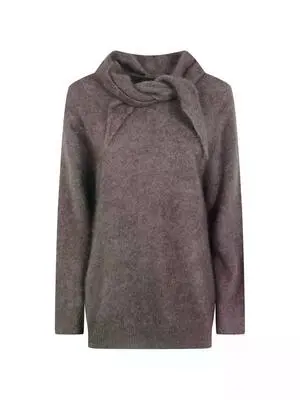 P.a.r.o.s.h Tie-neck Sweater - Brown