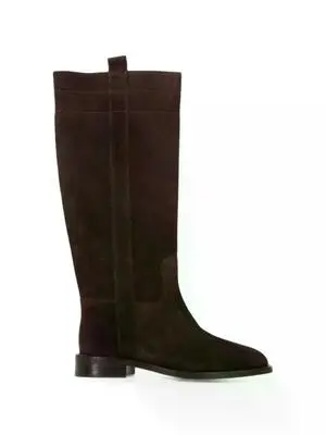 Status Suede Panelled Boots - Brown