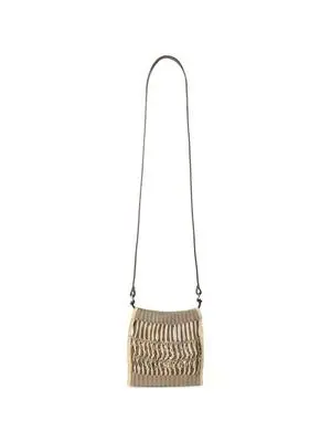 LEMAIRE Mini Crossbody Filt Net Bag - Neutrals