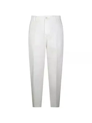 Canali Logo-patch Tailored Trousers - White