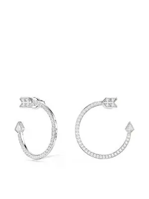 SWAROVSKI Idyllia Crystal-embellished Arrow Hoop Earrings