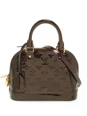 LOUIS VUITTON 2015 Bb Alma Monogram Vernis Tote Bag - Purple