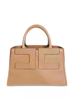 Elisabetta Franchi Logo-plaque Tote Bag - Neutrals