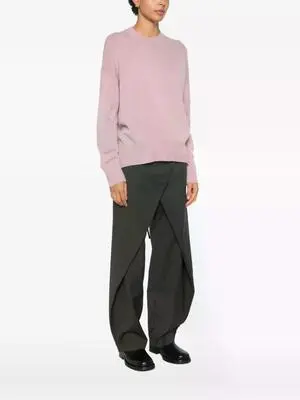 ALLUDE Ribbed-knit Crew-neck Sweater