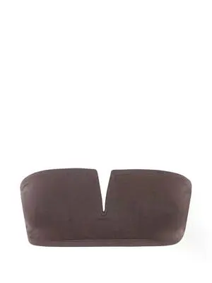 ERES Arcade V-neck Bandeau Bikini Top - Brown