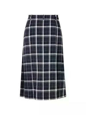 STUDIO TOMBOY Check Unbalanced Wrap Skirt