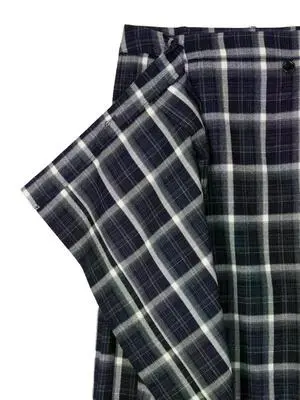 STUDIO TOMBOY Check Unbalanced Wrap Skirt