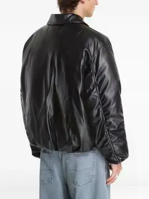 MISBHV Faux-leather Bomber Jacket