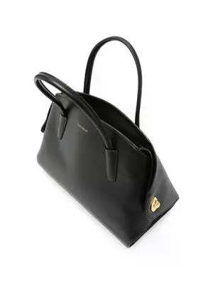 COCCINELLE Grained Leather Tote Bag - Black