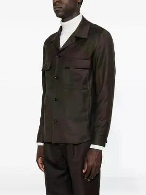 BRIGLIA 1949 John Button-up Pocket-detail Shirt Jacket