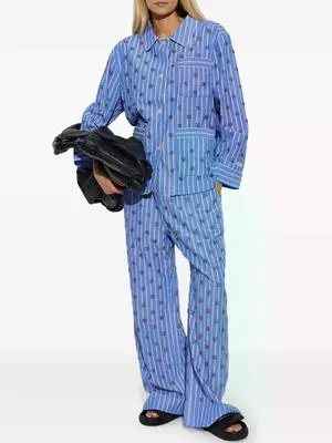 Munthe Viologen Bead-embellished Striped Trousers