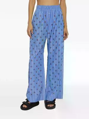 Munthe Viologen Bead-embellished Striped Trousers
