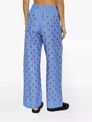 Munthe Viologen Bead-embellished Striped Trousers