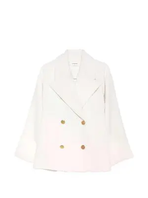 P.a.r.o.s.h Notch-lapel Double-breasted Coat - Neutrals