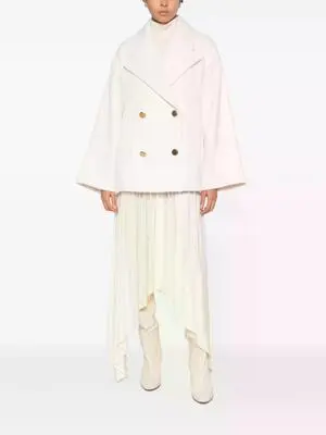 P.a.r.o.s.h Notch-lapel Double-breasted Coat - Neutrals