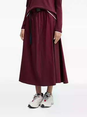 BENETTON Belted Flared Midi Skirt