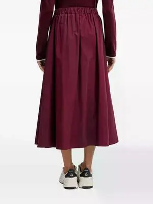 BENETTON Belted Flared Midi Skirt