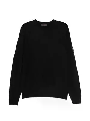 Peuterey Logo-patch Crew-neck Sweater - Black