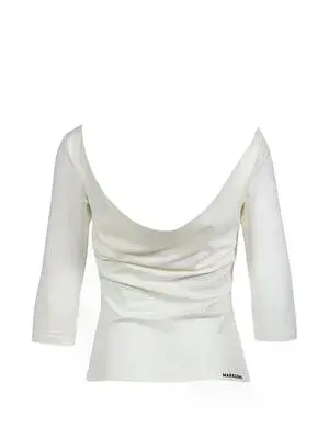 MARKGONG Graphic-print Backless T-shirt - White