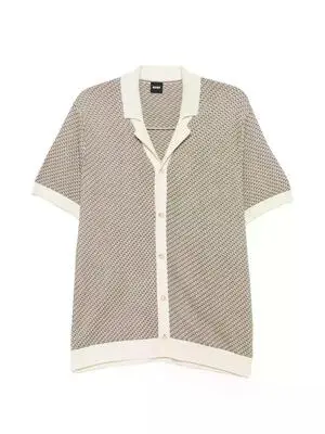 BOSS Geometric-pattern Cardigan - Neutrals