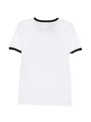 ALESSANDRO ENRIQUEZ Slogan-print Ringer T-shirt - White