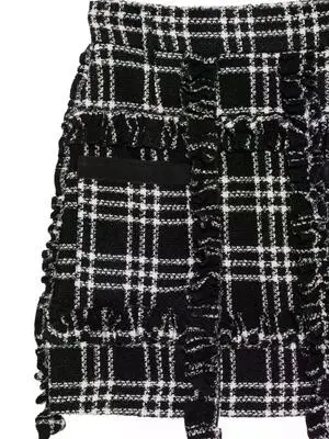 ALESSANDRO ENRIQUEZ Ruffled Checked Mini Skirt