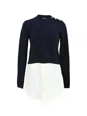Sandro Salima Layered-effect Sweater - Blue