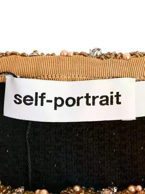 SELF-PORTRAIT Sequined Cropped Sweater