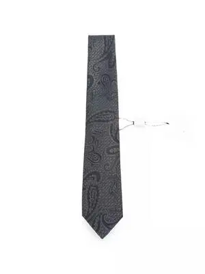 Kiton Paisley-print Tie - Black