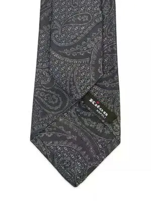 Kiton Paisley-print Tie - Black