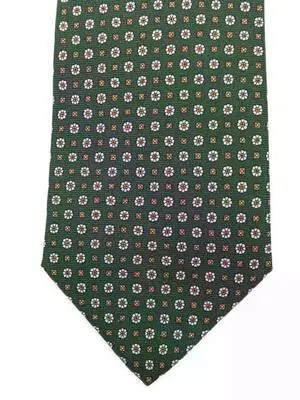 Kiton Floral-print Tie - Green