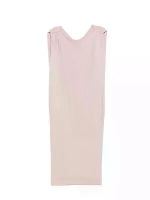 Balenciaga Draped-detail Sleeveless Dress - Pink