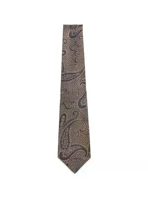 Kiton Paisley-print Tie - Brown