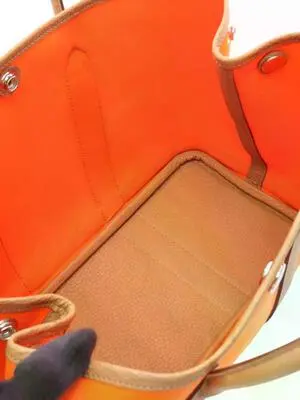 Hermès Toile And Negonda Garden Party 30 Tote Bag - Orange