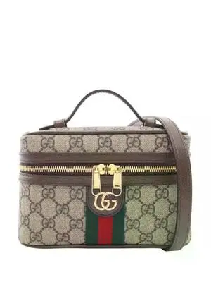 Gucci 2016-2026 Small Gg Supreme Web Ophidia Vanity Bag Satchel - Neutrals