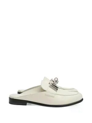 Hermès Iota Kelly Buckle Mules - Neutrals