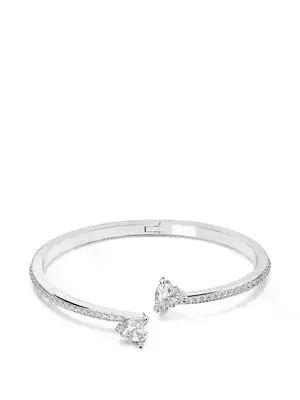 SWAROVSKI Mesmera Heart-motif Crystal-embellished Bangle - Silver