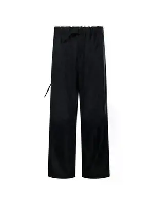 DARKPARK Jordan Belted Wide-leg Wool Trousers - Grey