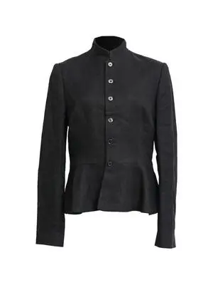 Polo Ralph Lauren Single-breasted Peplum Blazer - Black