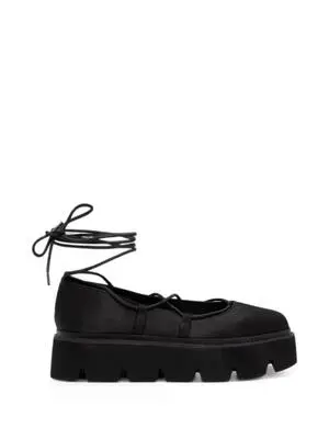 BUFFALO Darya Ghillie Lace-up Platform Pumps - Black