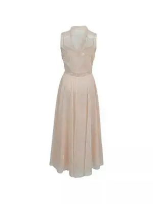 Sandro Cassy Ruffled Dress - Neutrals